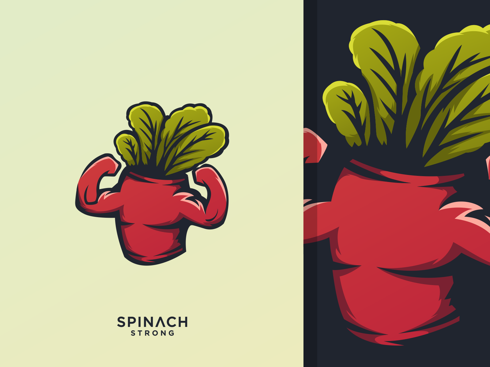 spinach strong by ELEVENCREATIVE on Dribbble