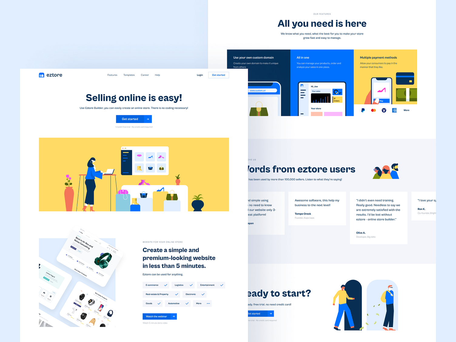 Website store builder - Marketing website by Yogie Ismanda for Sebo on ...