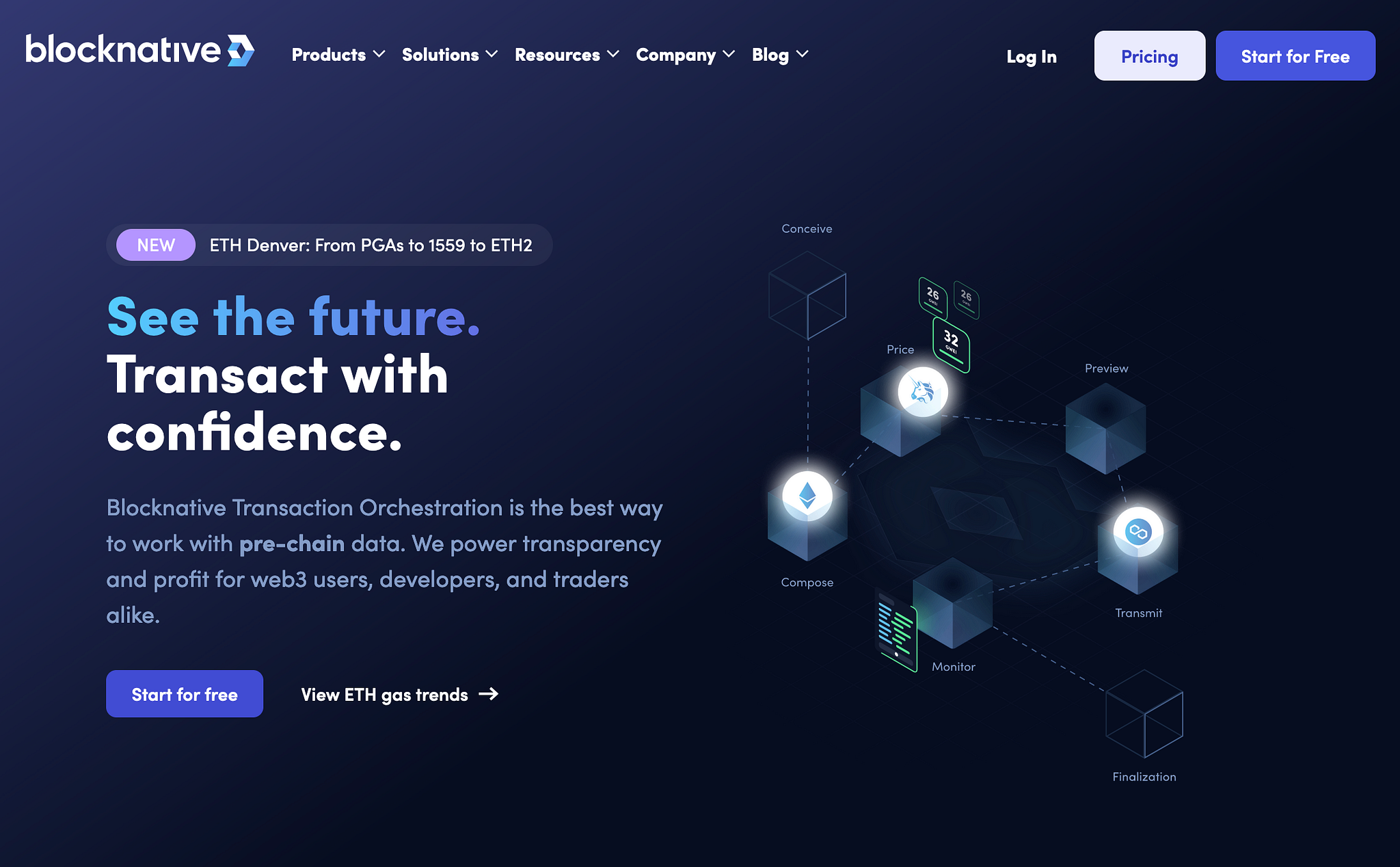 Blocknative Homepage Animation by Pawel Mikolajek on Dribbble