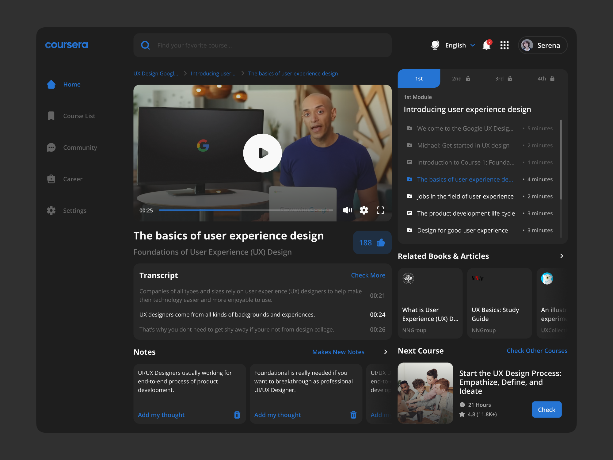 Coursera Dashboard Design 📕 by Maulana Rifky Yudhira | Website & UI ...