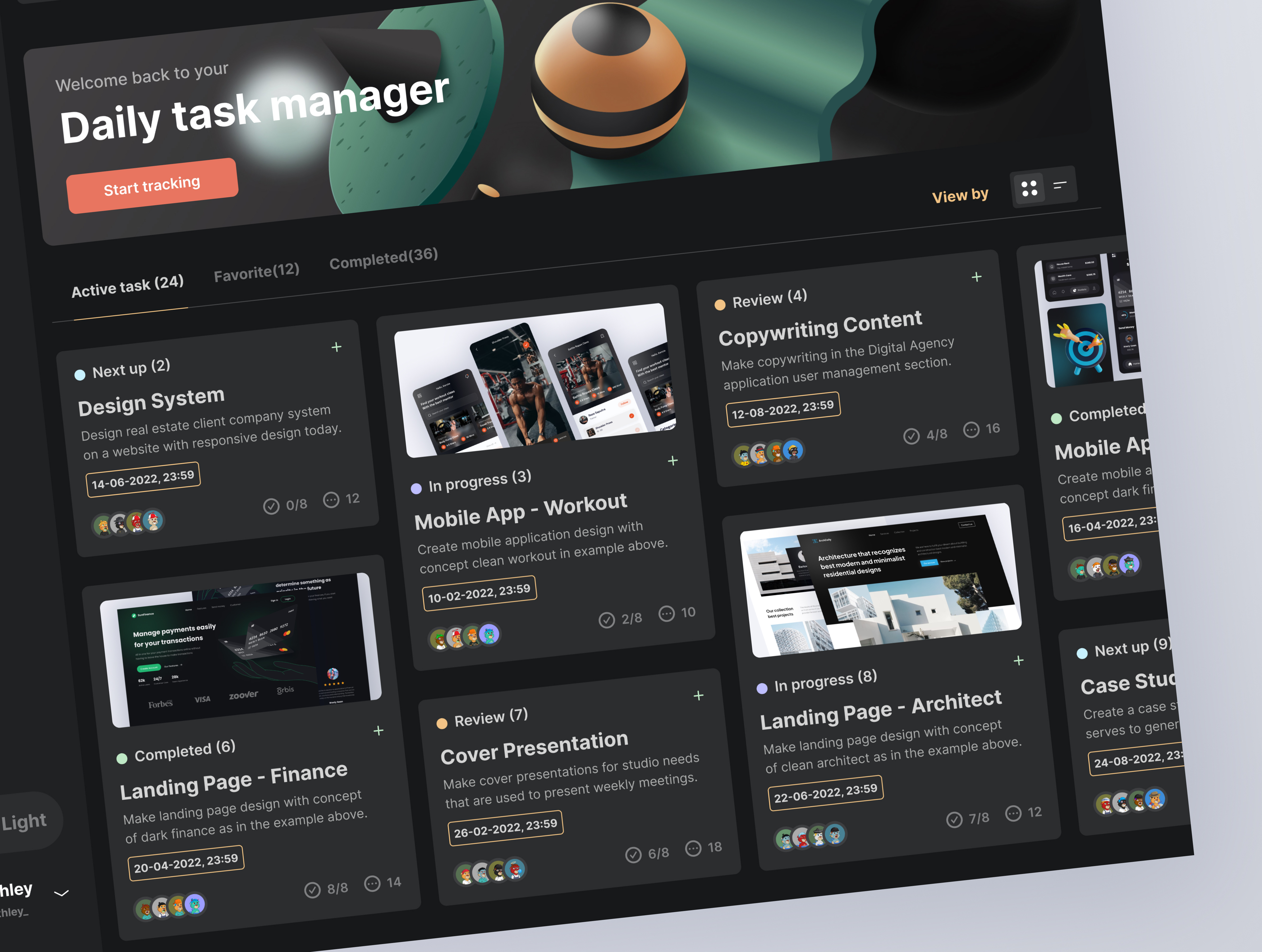 Dashboard - Task Management by Raffialdo Bayu for Enver Studio on Dribbble