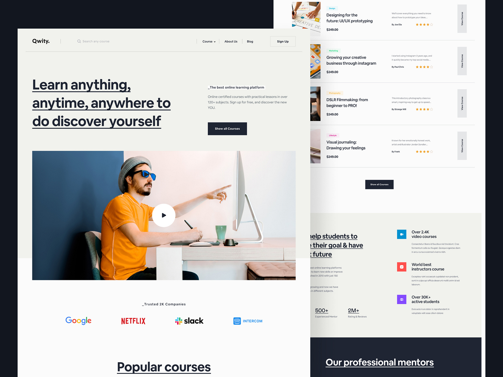 E-Learning Platform Landing Page by Emon🌟 on Dribbble