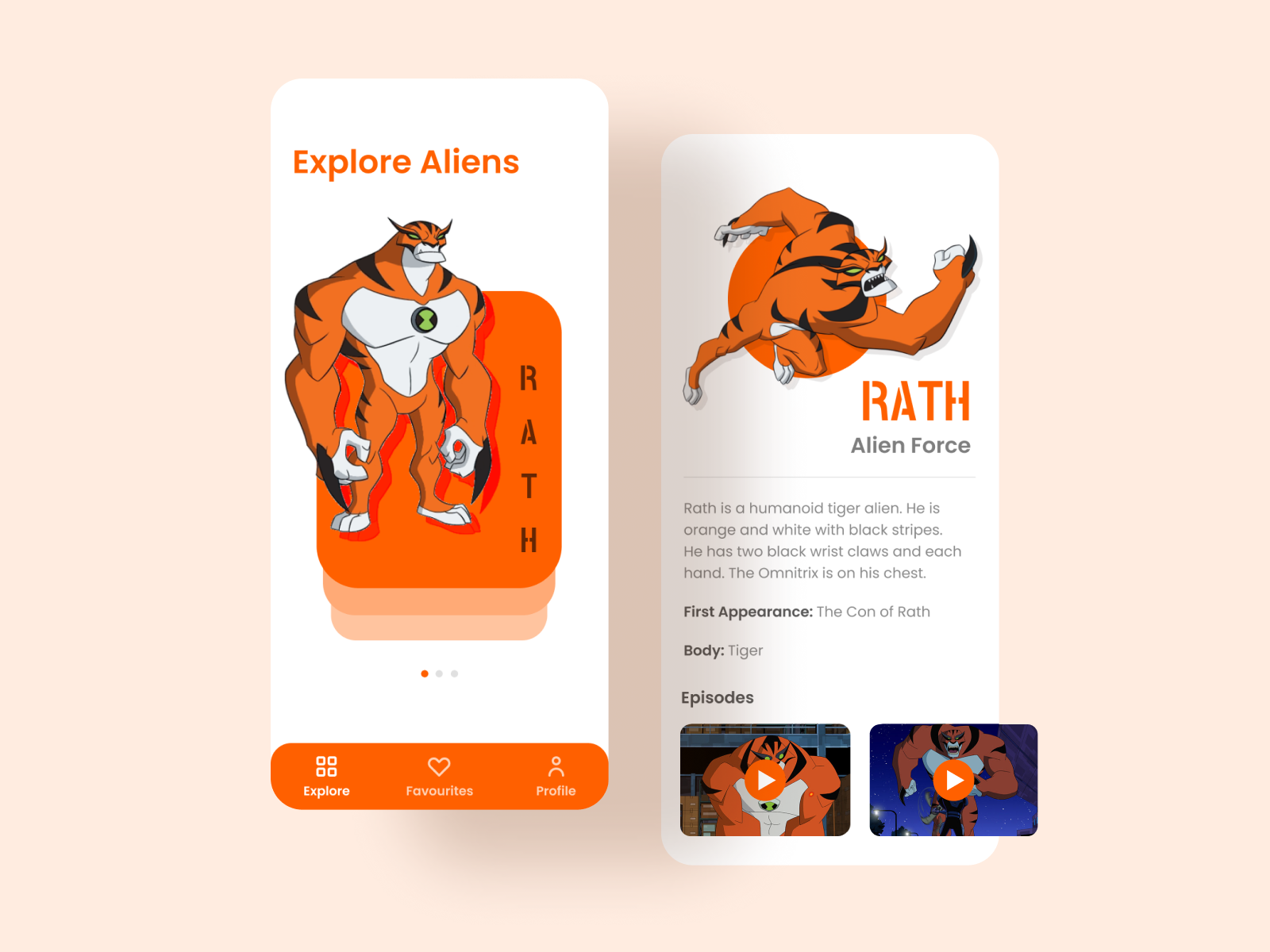 Cartoon Character Specs App by James John on Dribbble