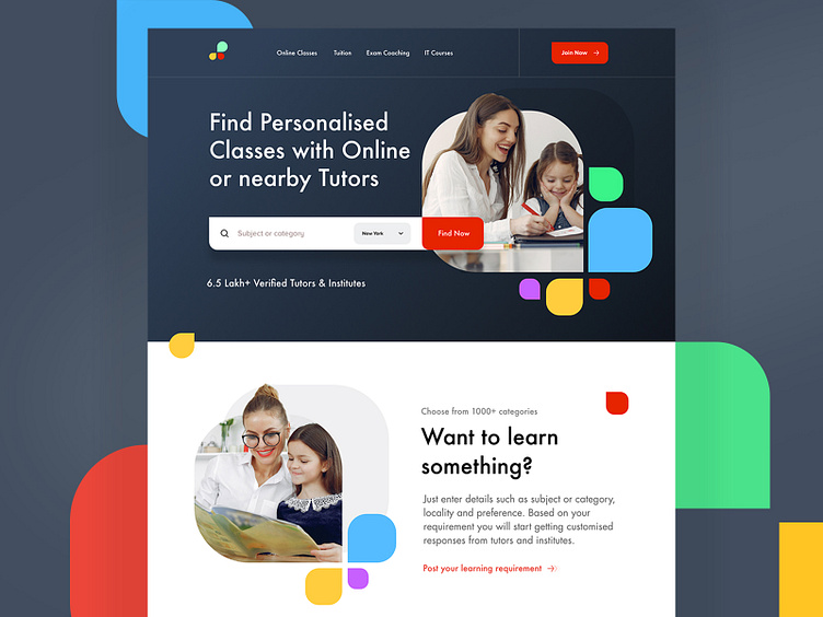 Tutor Finding Website by Karan Menon on Dribbble