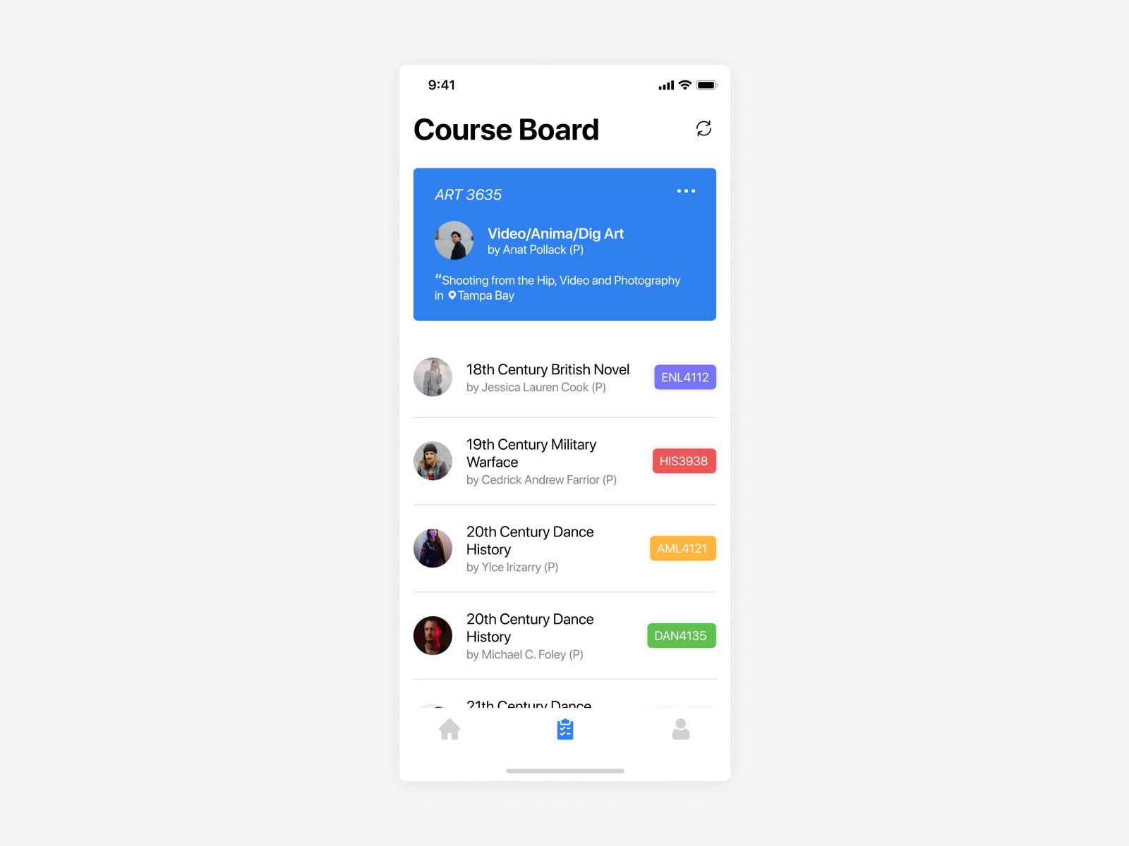 Course Board by Silveistr Bohdan on Dribbble