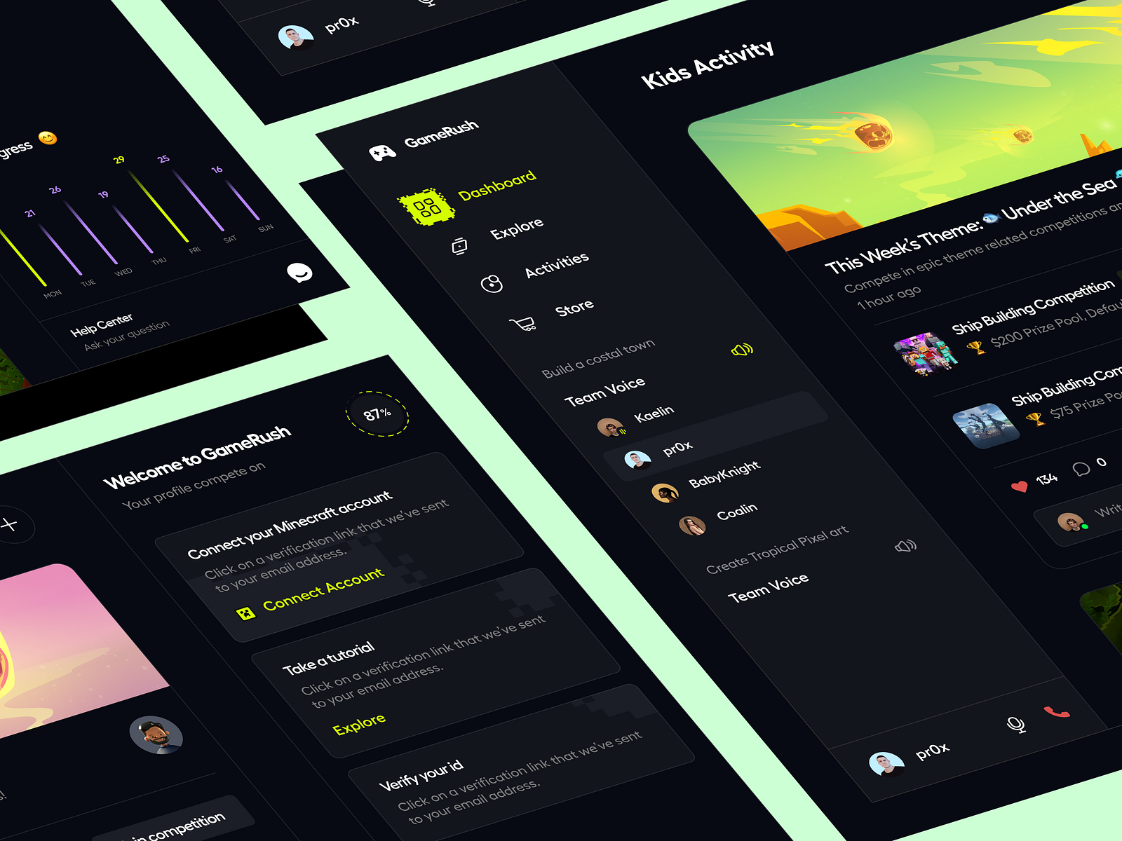 Game Dashboard Web Interface Concept by Vadim Marchenko for Hawl on ...