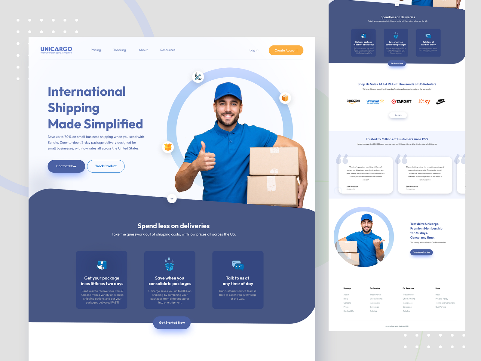 Shipping Website Design by Syed Miraj on Dribbble