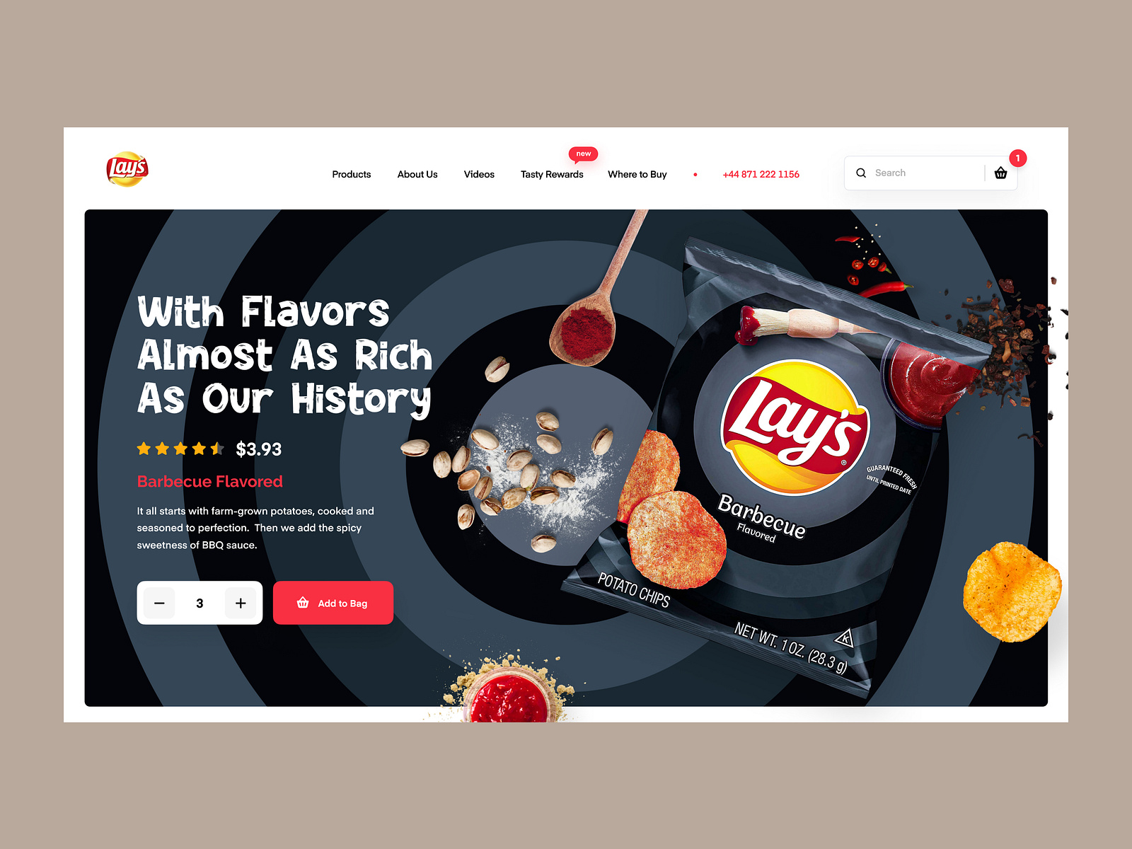Lay's Website design by Farzan Faruk for Rylic Studio on Dribbble