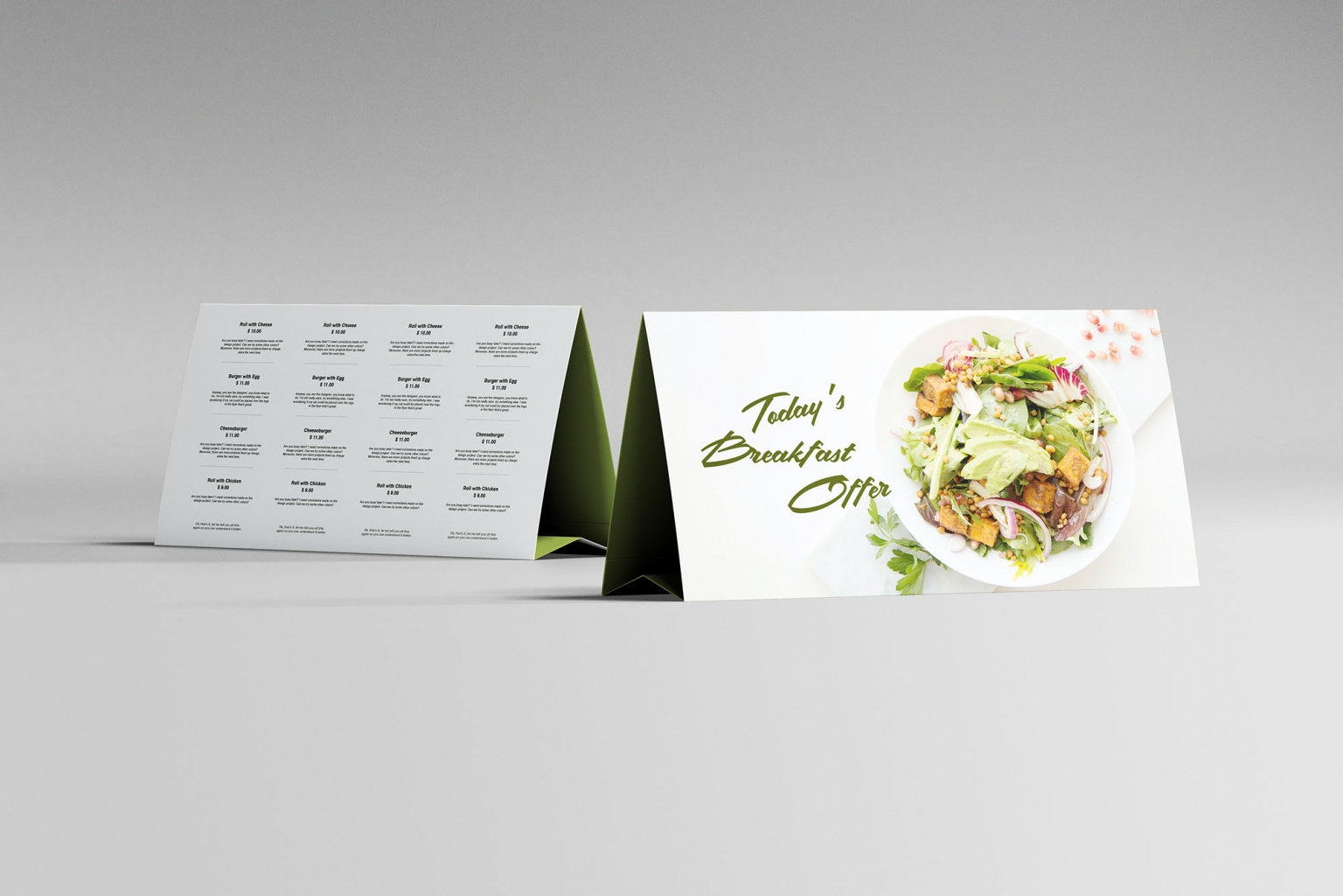 Horizontal Table Tent Mockup by Graphic Pear on Dribbble