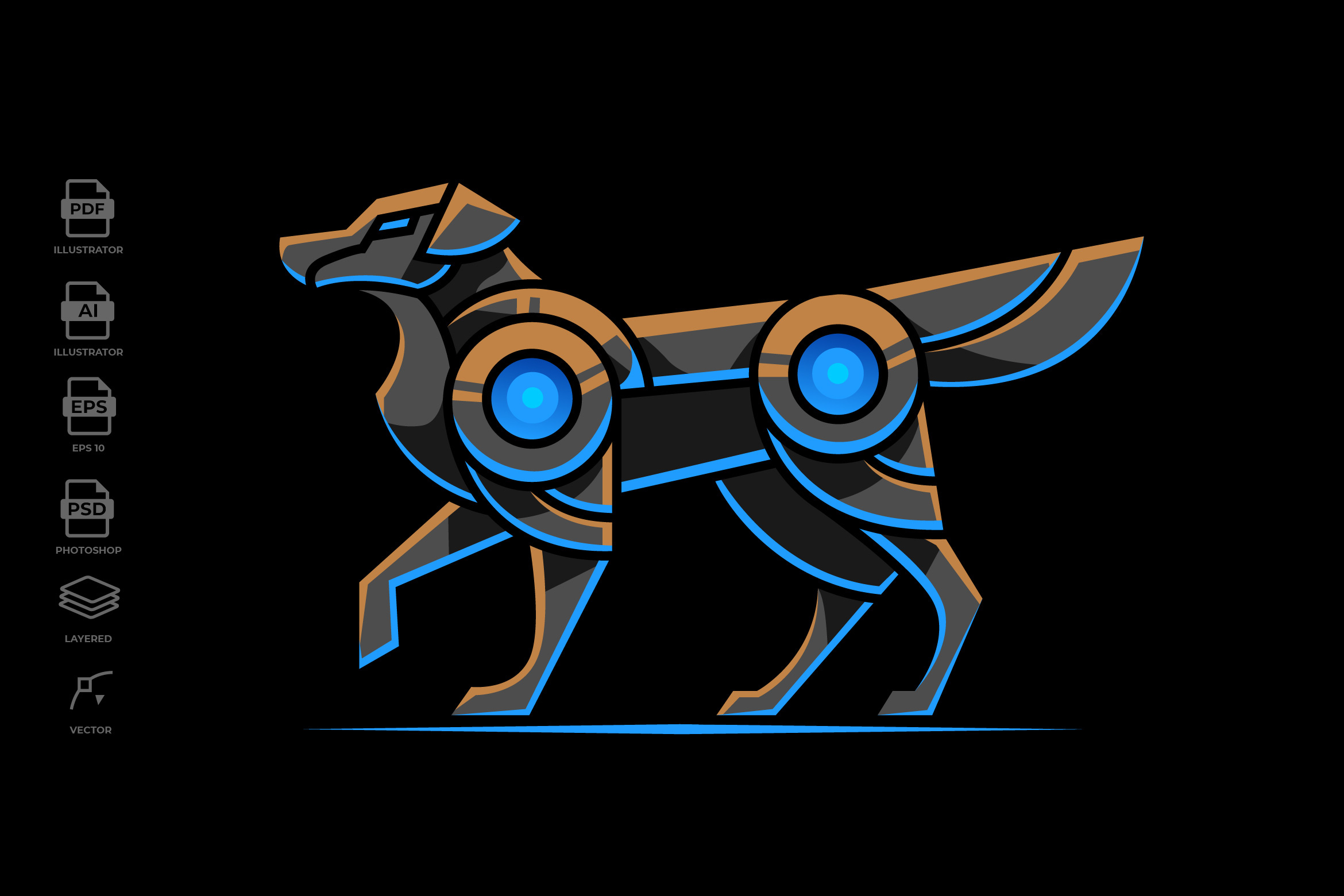Modern Mecha Robotic Dog Logo Design Template by Ravi Dodiya on Dribbble