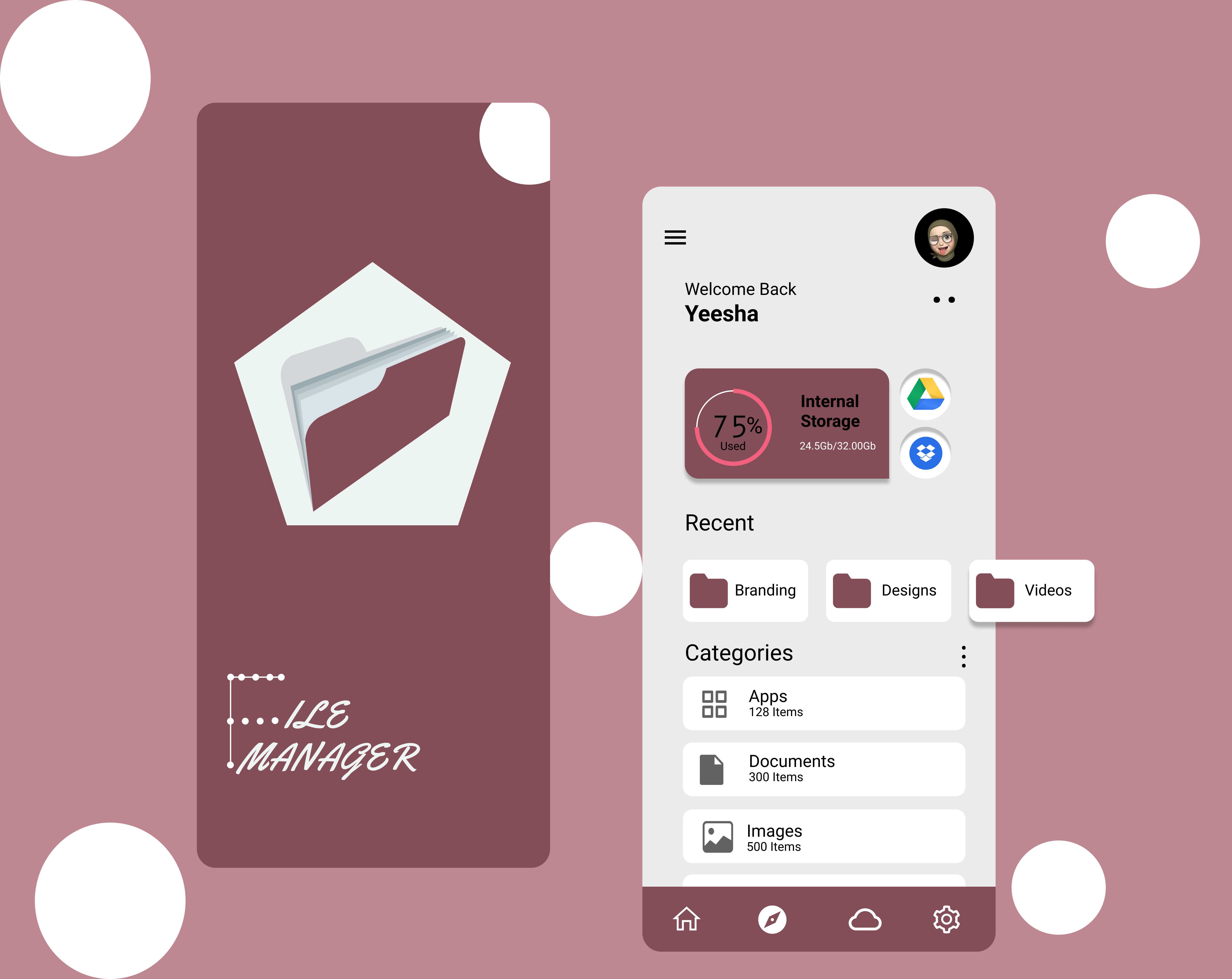 File Manager Interface By Yeesha R On Dribbble