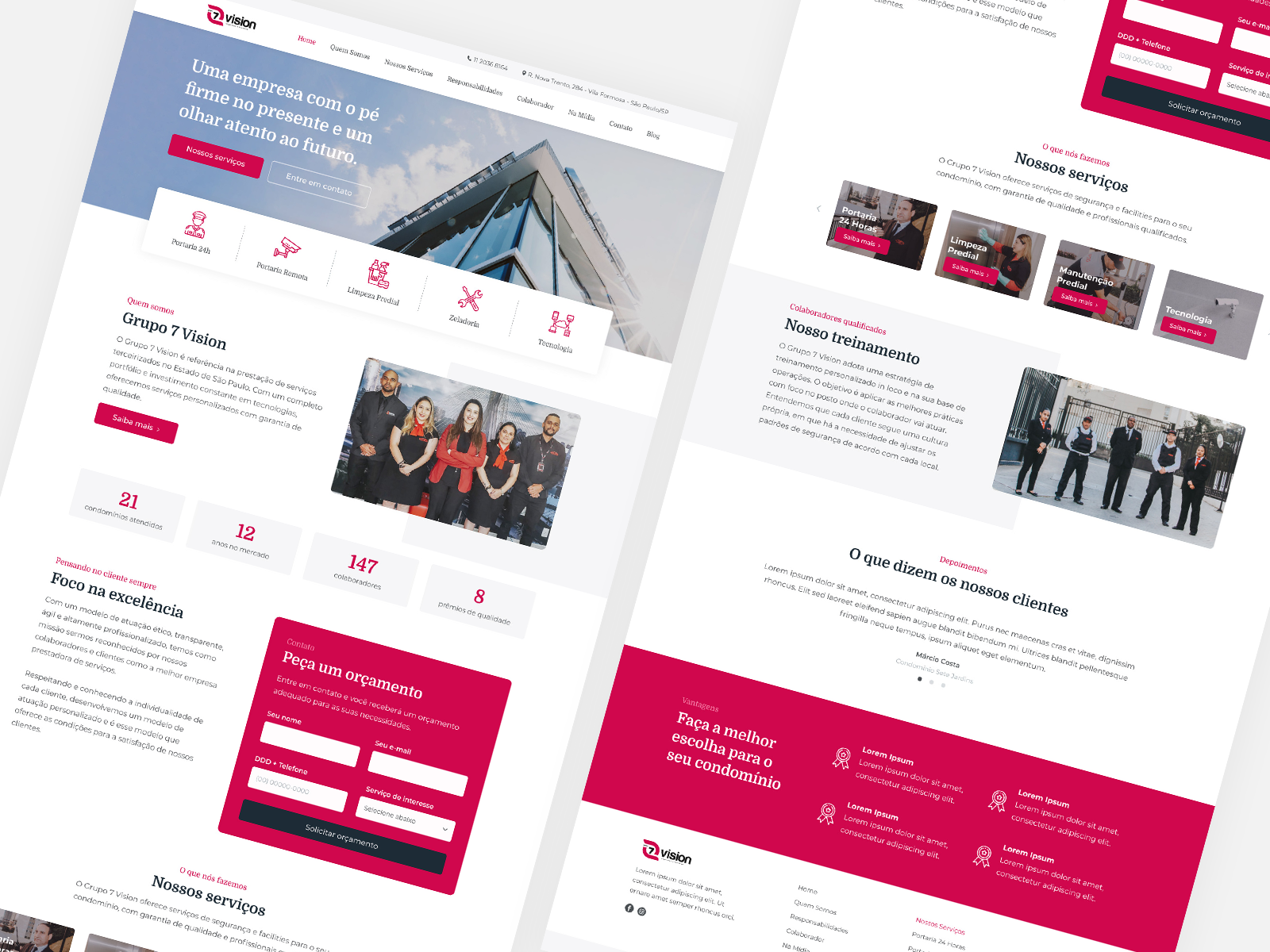 Security Company Website Homepage by Thiago Dalleck on Dribbble