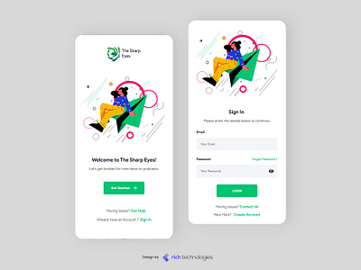 Log In Screen by Rich Technologies on Dribbble
