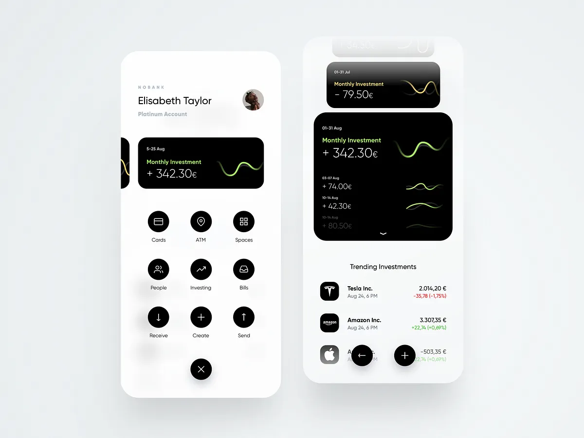 Browse thousands of Minimal Bank images for design inspiration | Dribbble