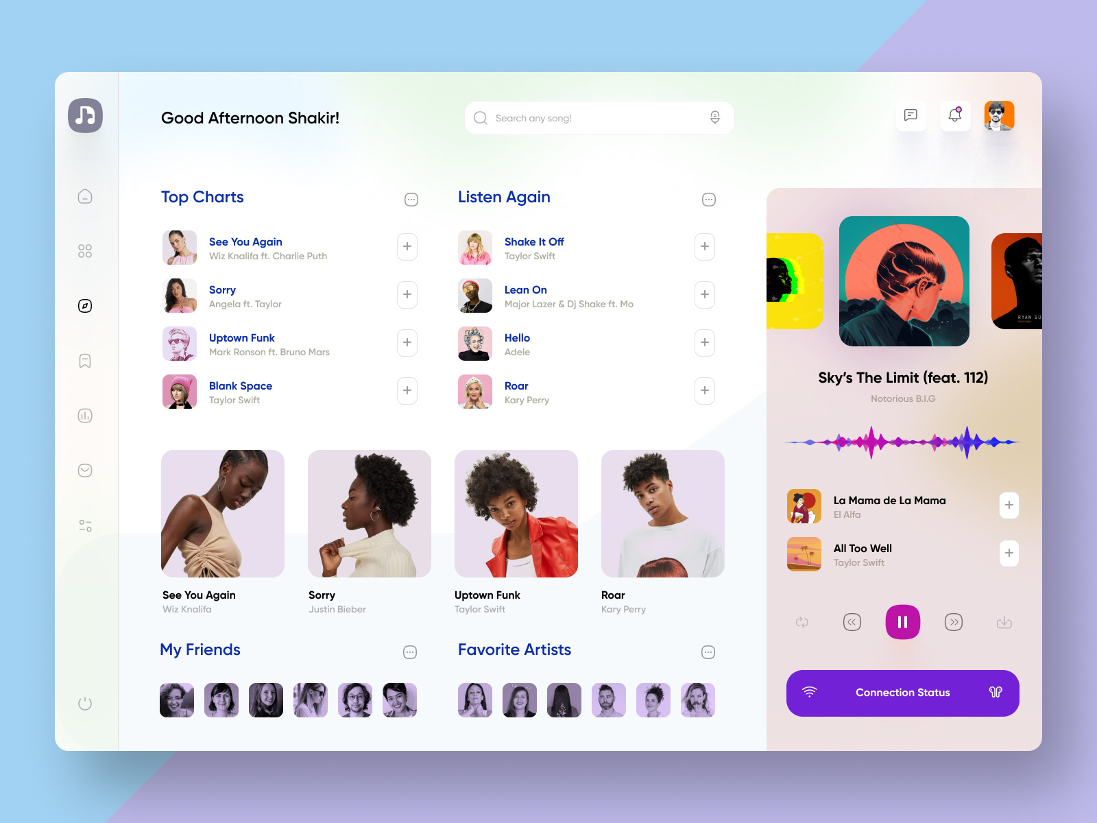 Music App Design Concept by Mike Taylor for Orizon: UI/UX Design Agency ...