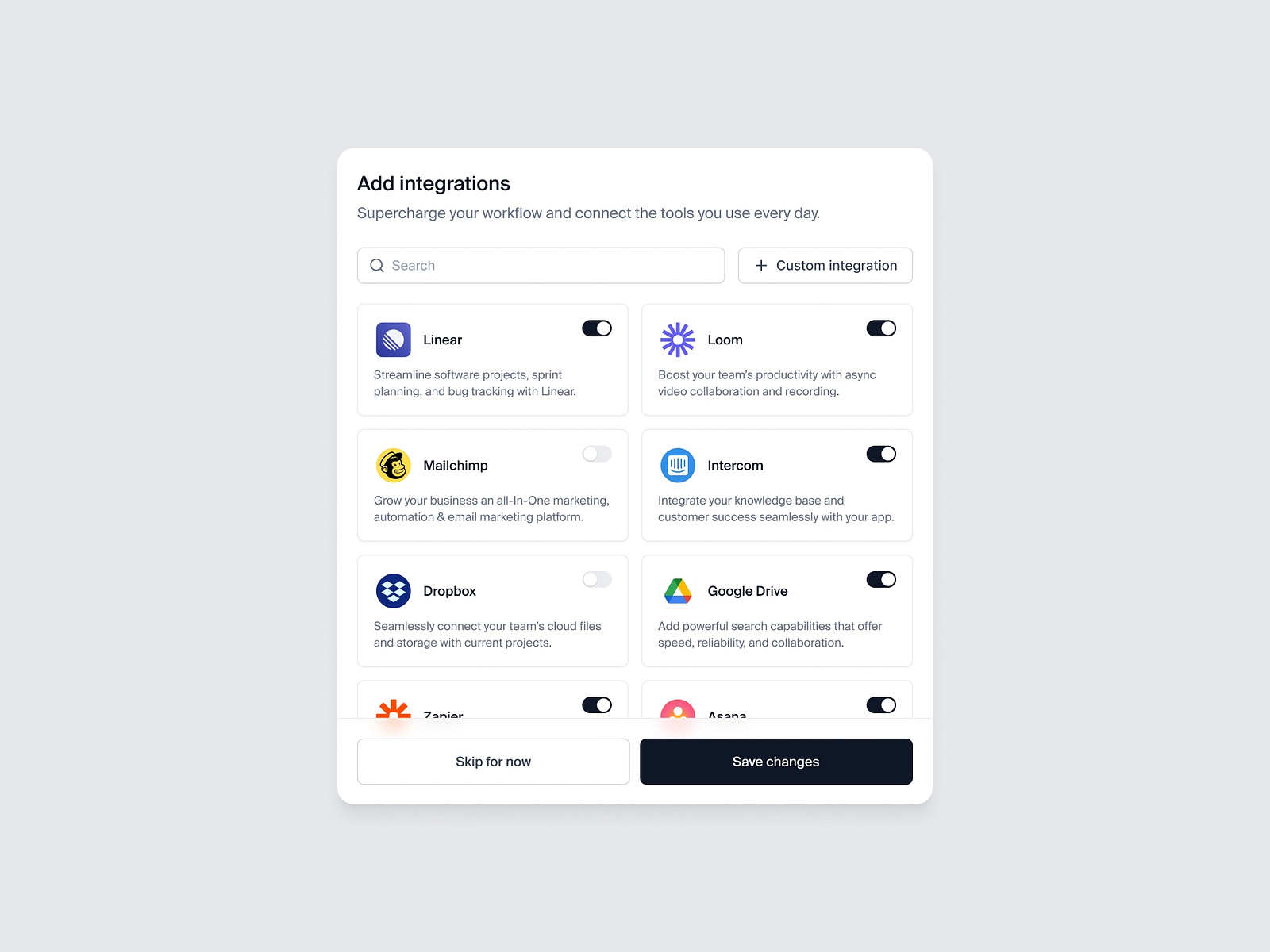 Integrations Modal — Untitled Ui By Jordan Hughes® On Dribbble 