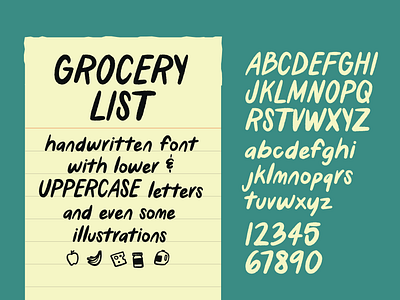 Grocery List - handwritten font by Sombrero Craft on Dribbble