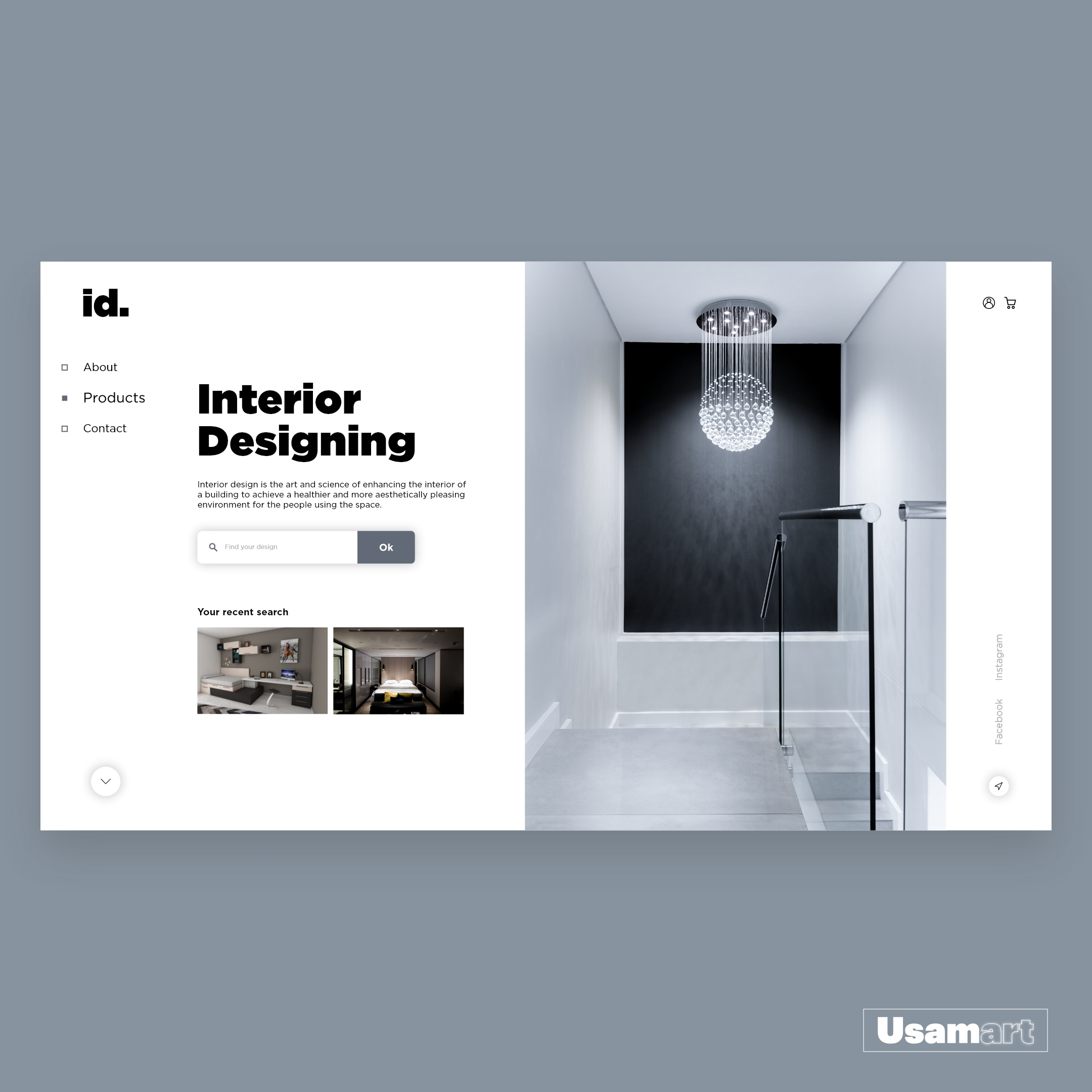 Interior Design Ui Landing Page by Muhammad Osama Baig on Dribbble