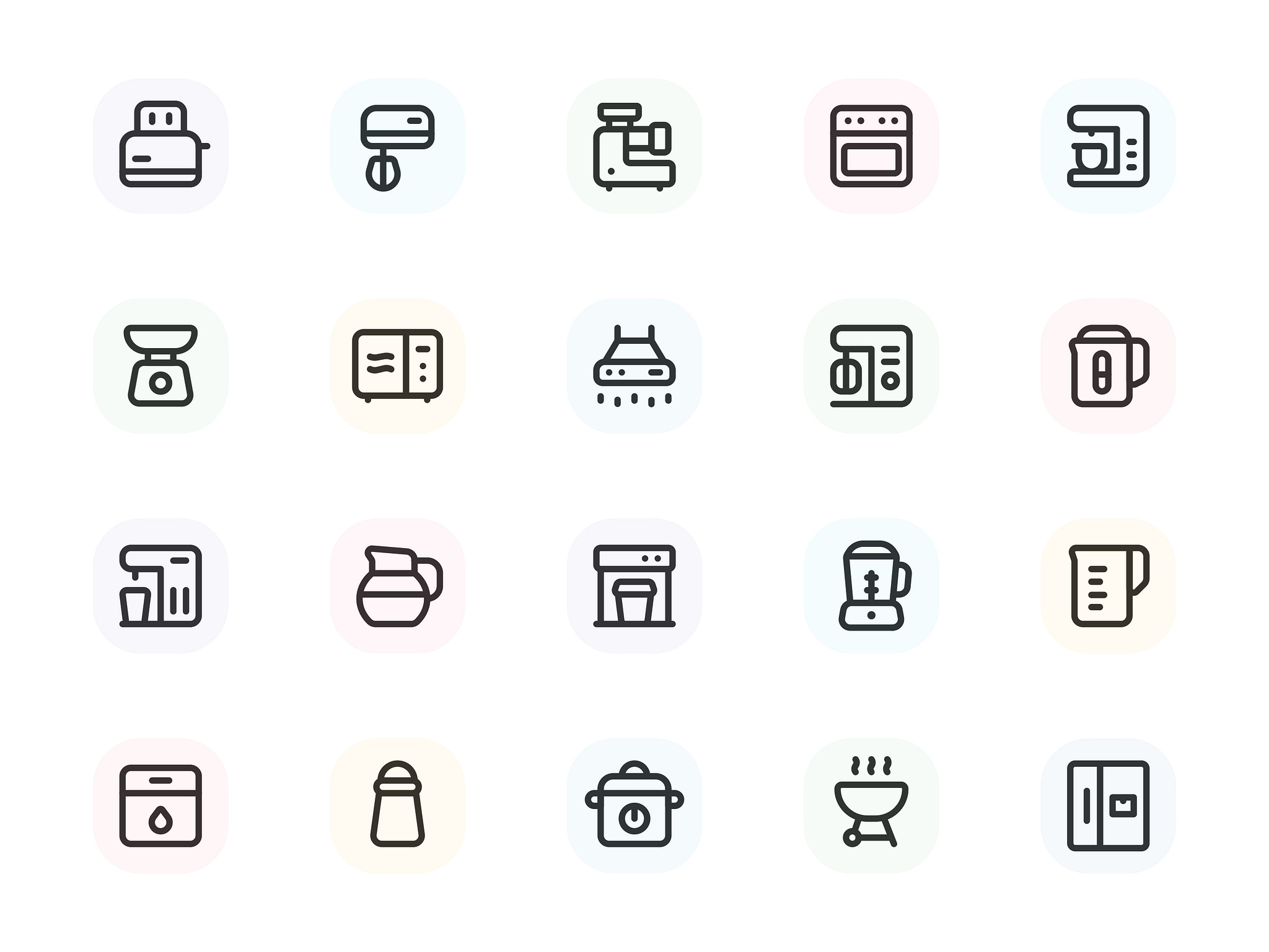 Myicons — Kitchen, Cooking vector line icons pack by Myicons on Dribbble
