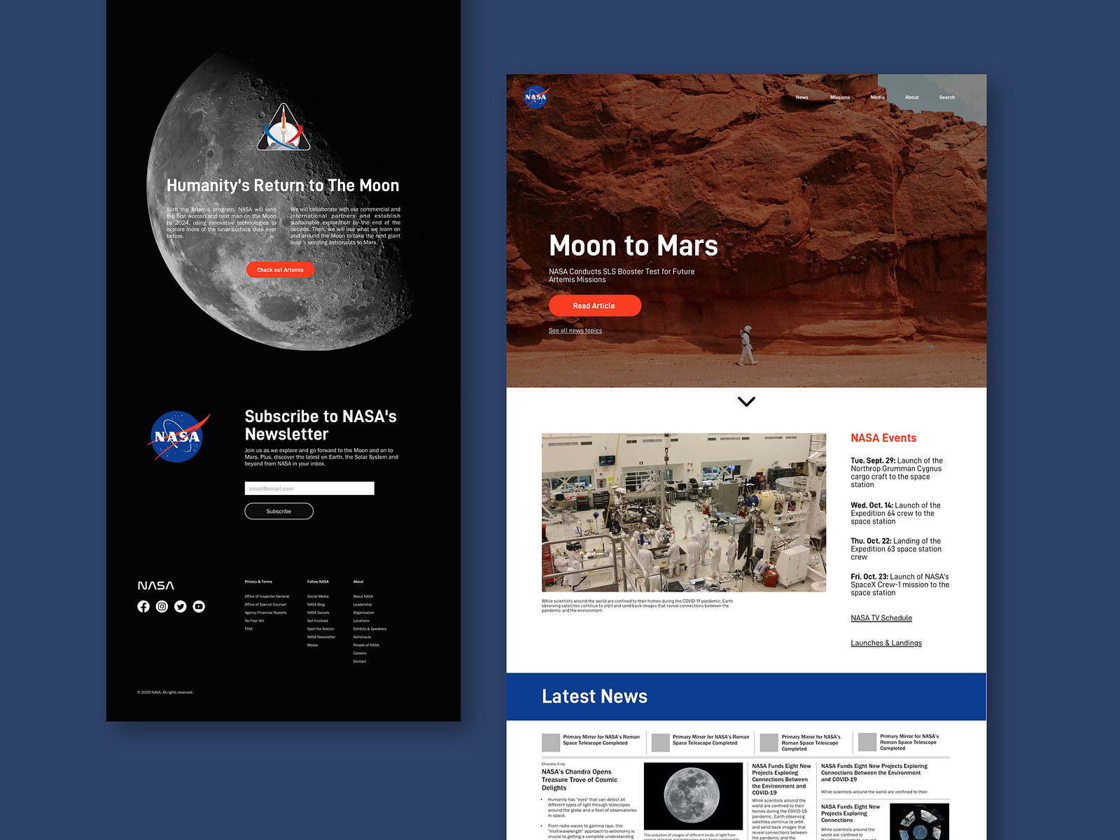 NASA Redesign Concept by Emily Wong on Dribbble