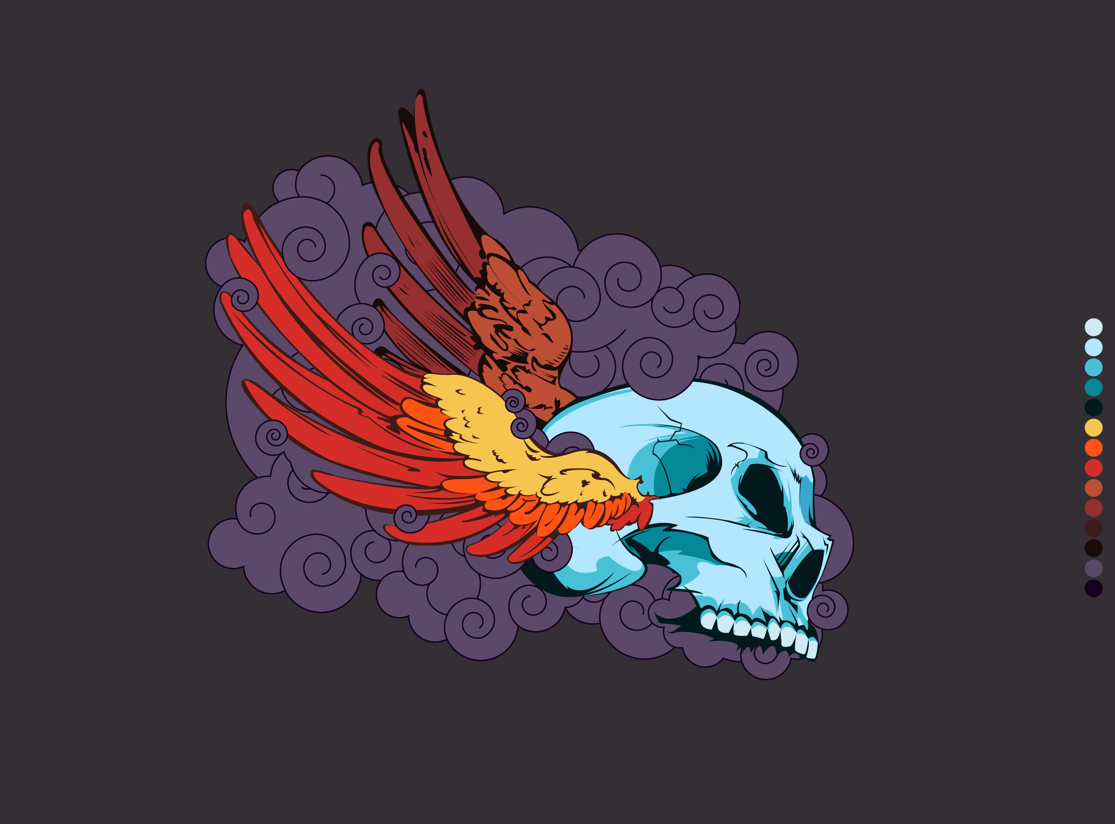 Skull And Wings Wallpaper