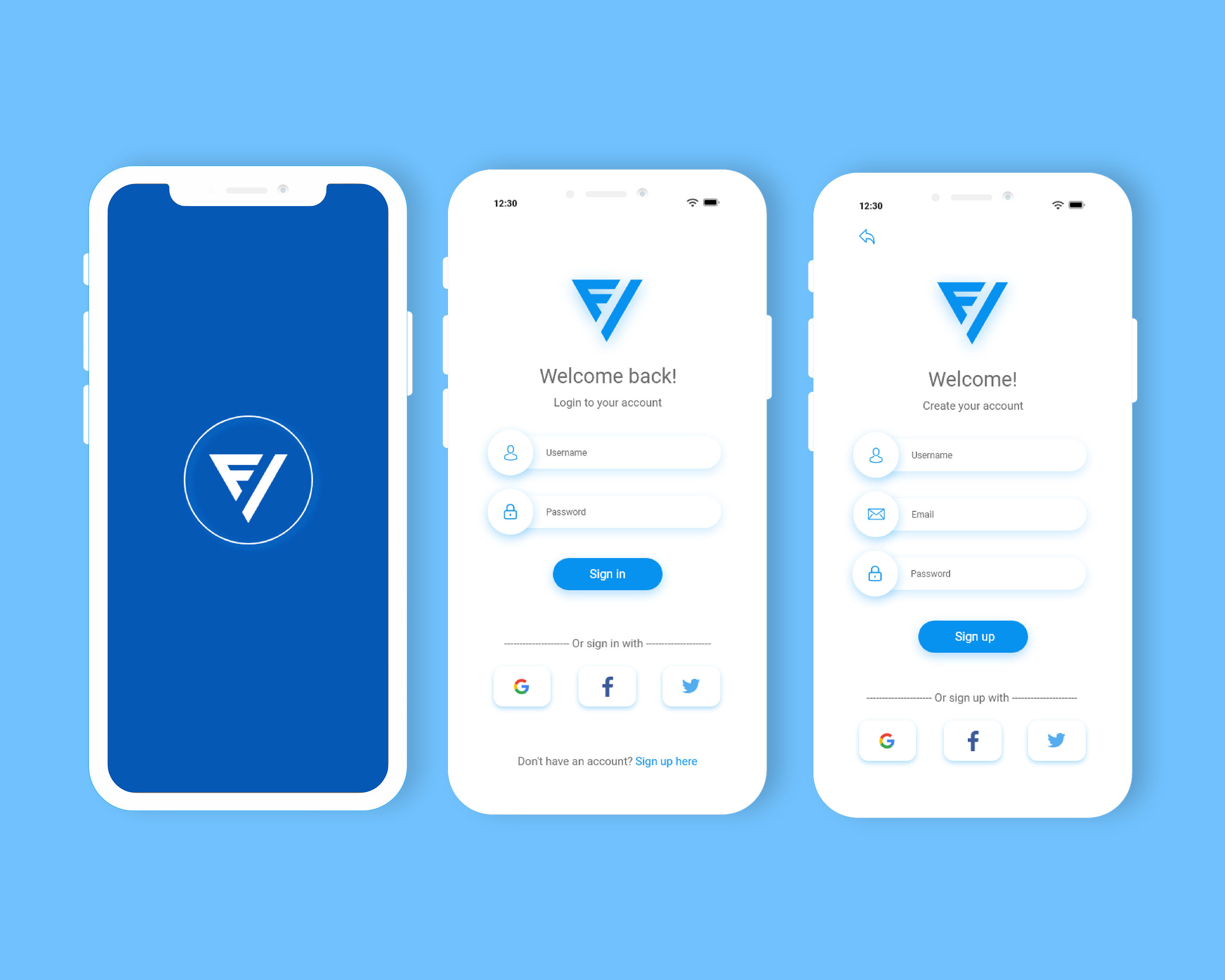 Mobile App Login & Sign Up UI Design For Future Innovatives by Muideen ...