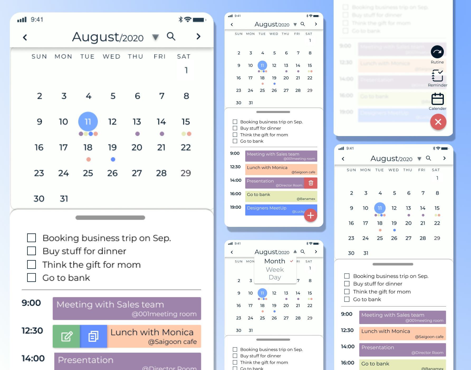 Calender App by Natsumi Daizen on Dribbble