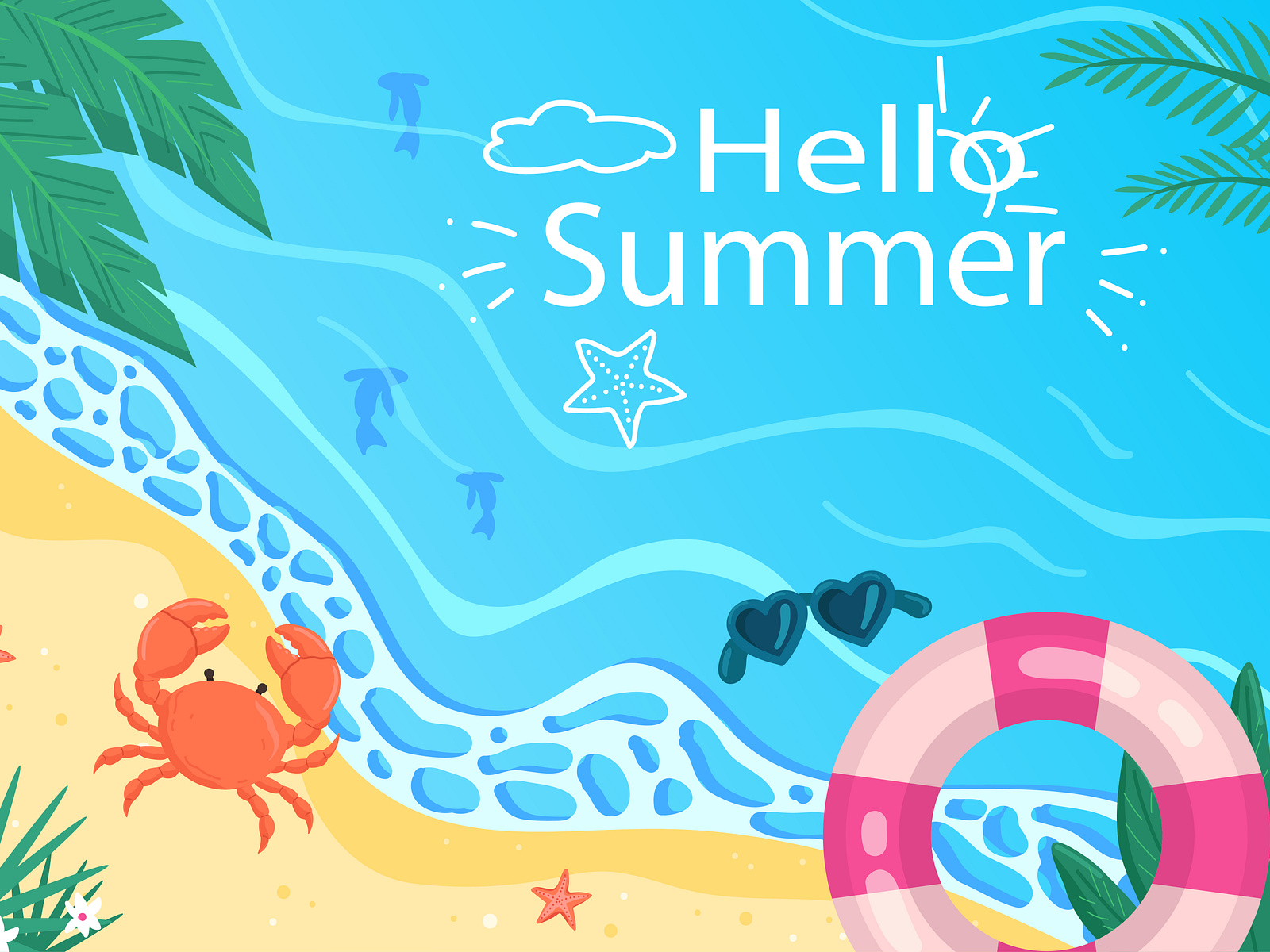 Summer Background by alexdndz on Dribbble