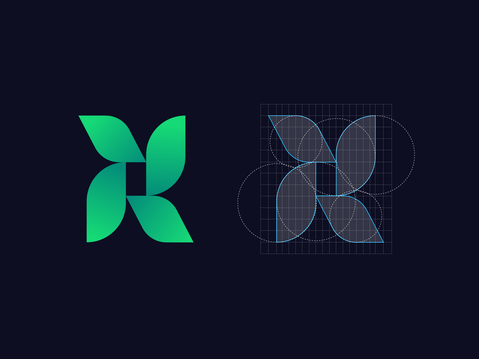 Letter R Logo - Grid by CreativeSoup on Dribbble