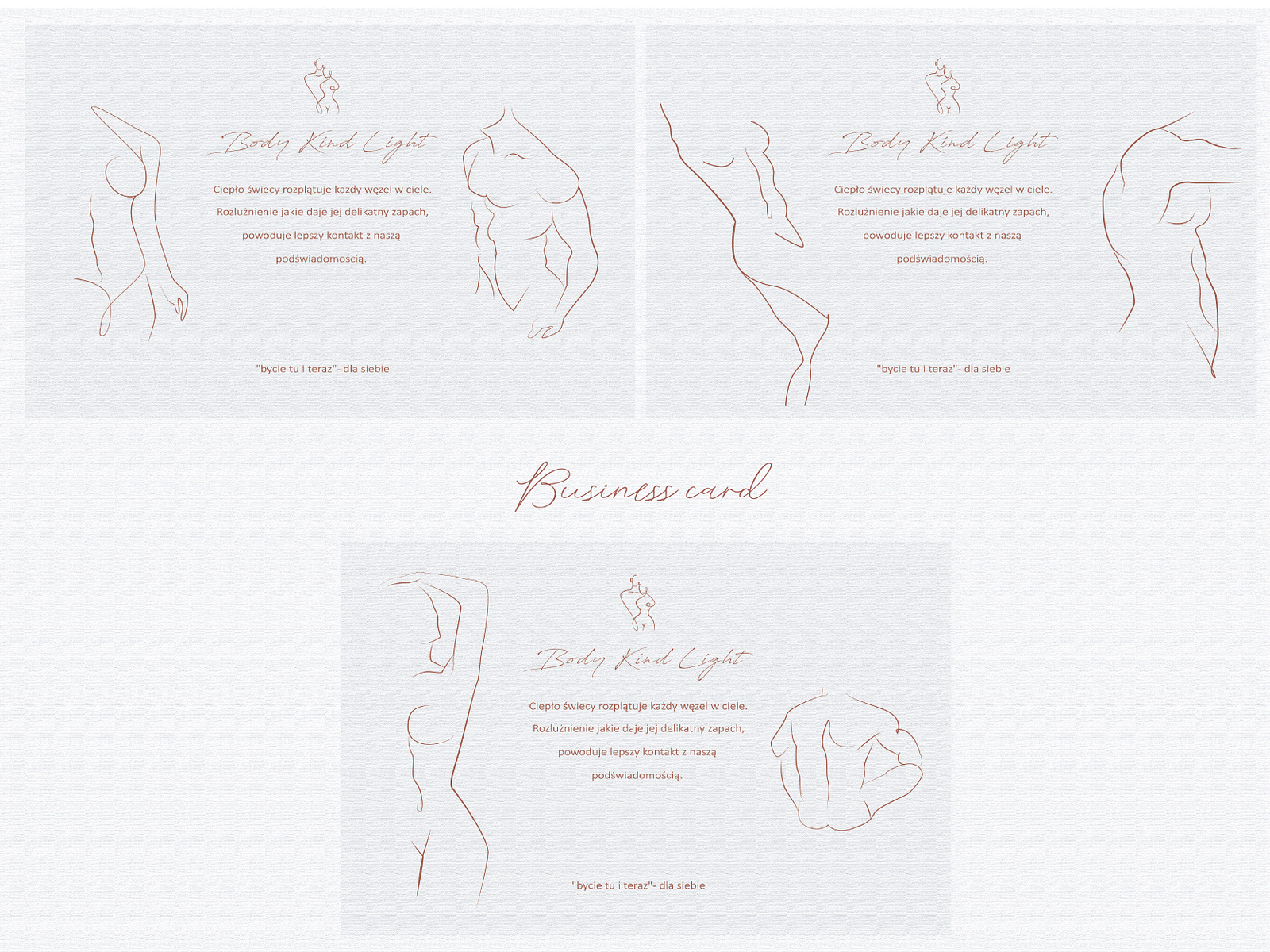 Body Kind Light business card by Anna on Dribbble