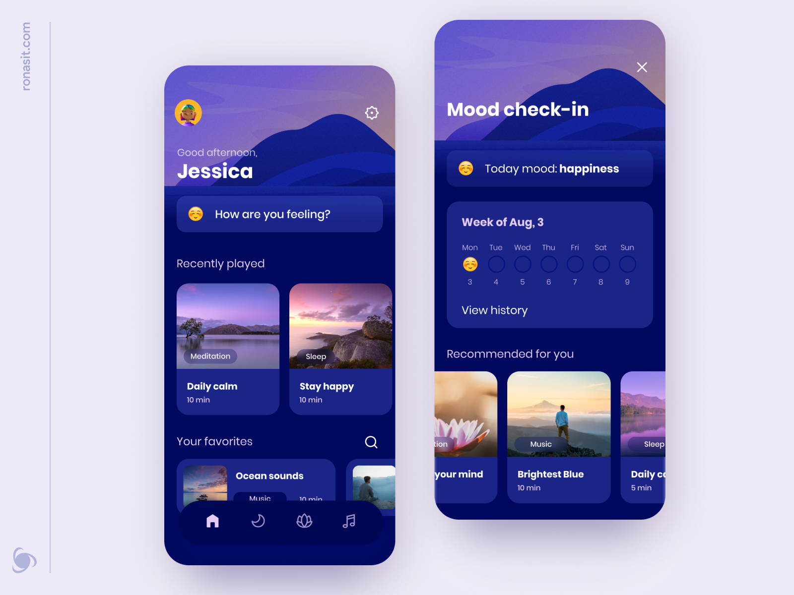 Calm App Redesign by Dmitry Lauretsky for Ronas IT | UI/UX Team on Dribbble