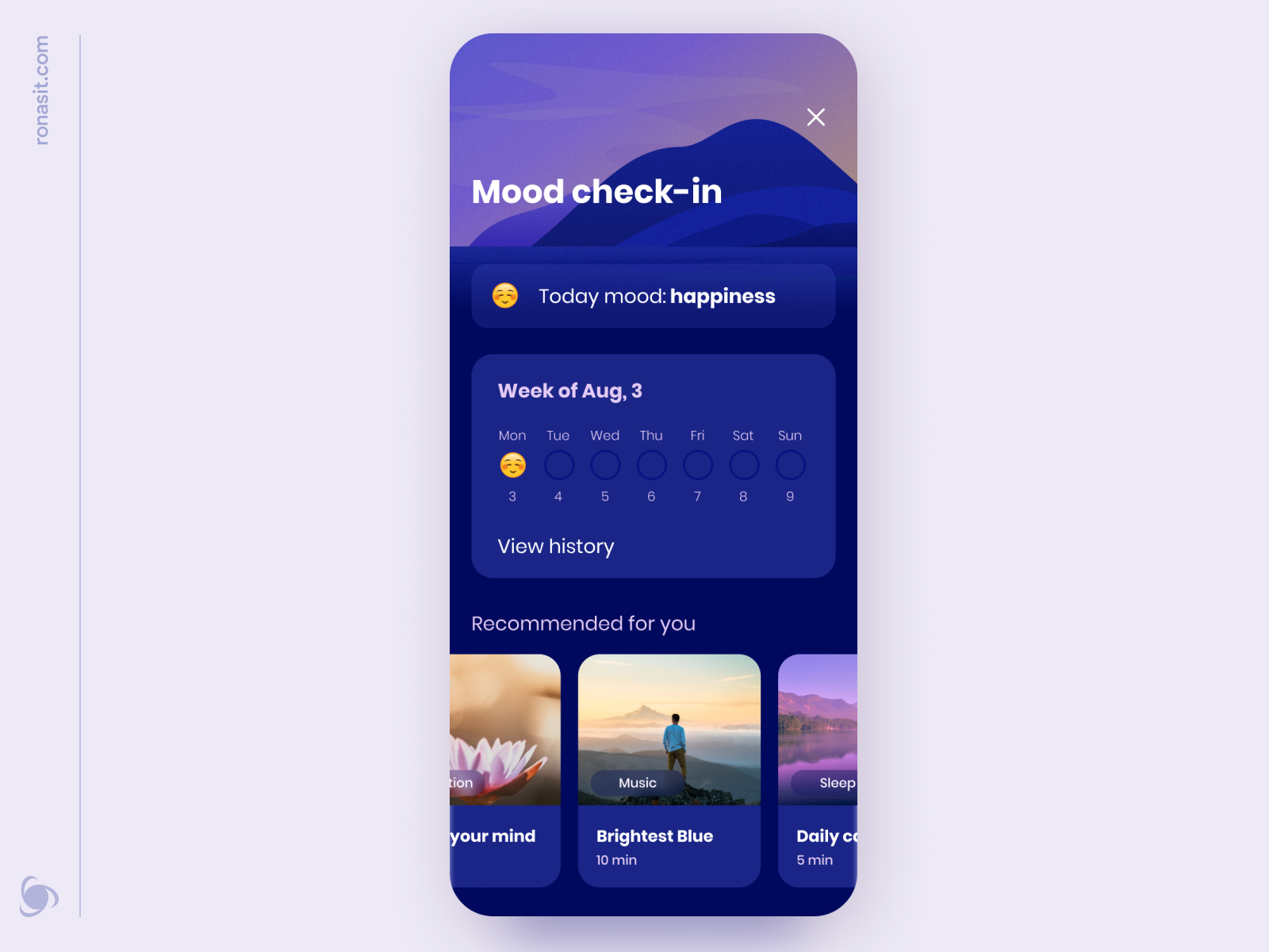 Calm App Redesign by Dmitry Lauretsky for Ronas IT | UI/UX Team on Dribbble