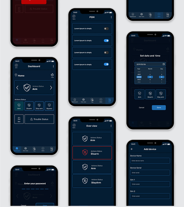 Alarm System Application by Haniye Piri on Dribbble