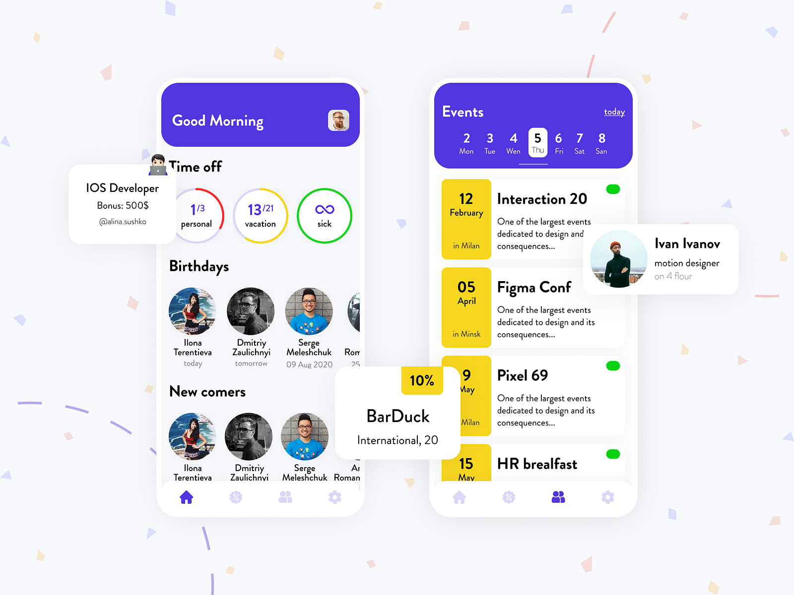 Gismart corporative app by Katherine Kostiukevich on Dribbble