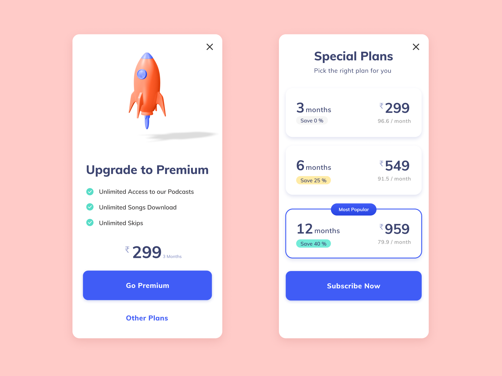 Subscription Plan by Shalaka Patki on Dribbble