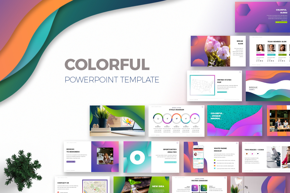 Colorful Powerpoint Presentation Template by Zacomic Studios on Dribbble