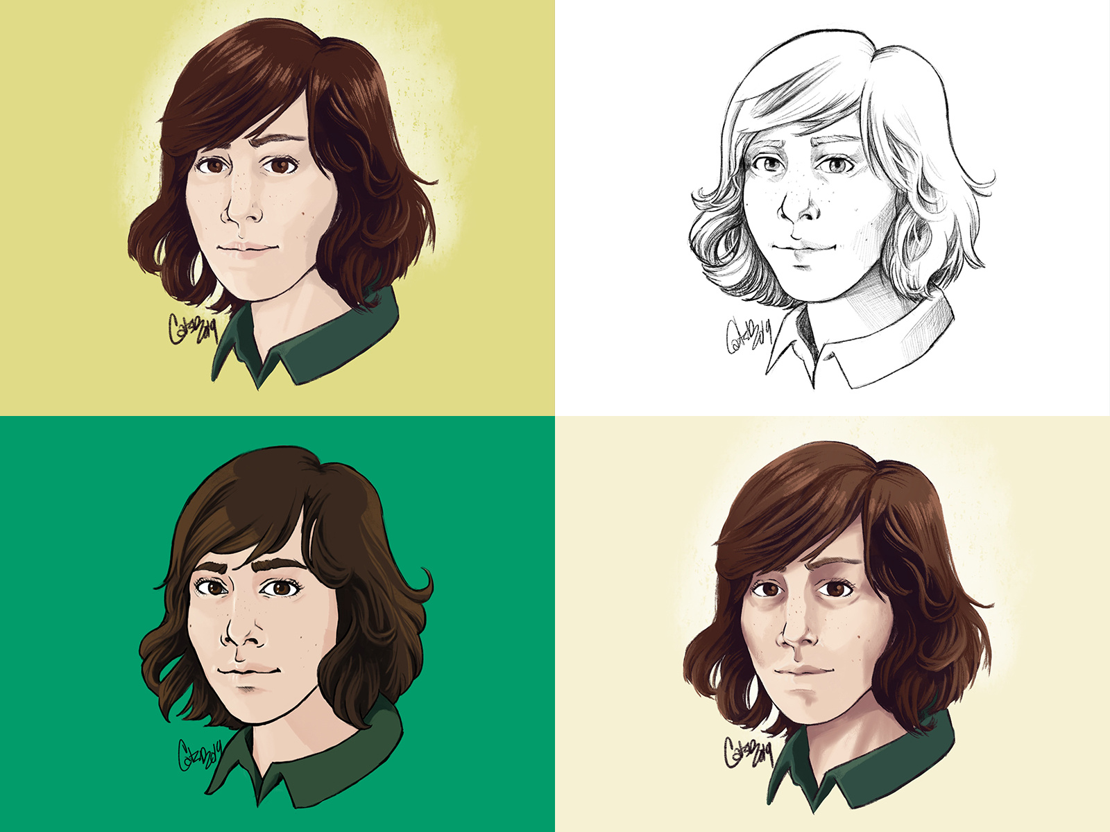 Self Portraits: Style Exploration by Catherine Smith-Desbiens on Dribbble