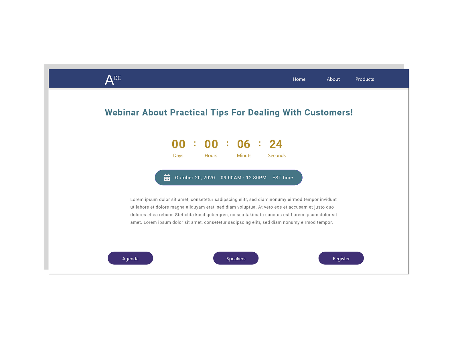 Countdown Web Page for webinar by Nechirvan on Dribbble