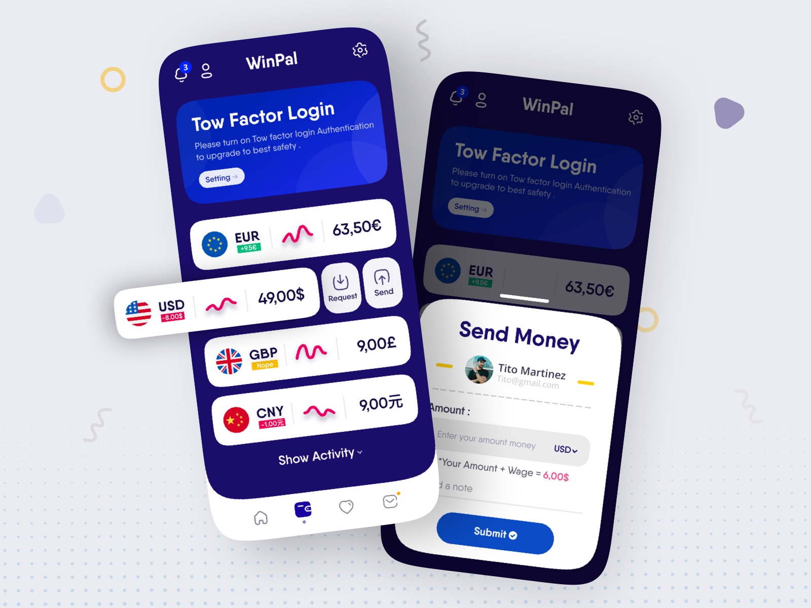Currency App Design by Roohi Koohi on Dribbble