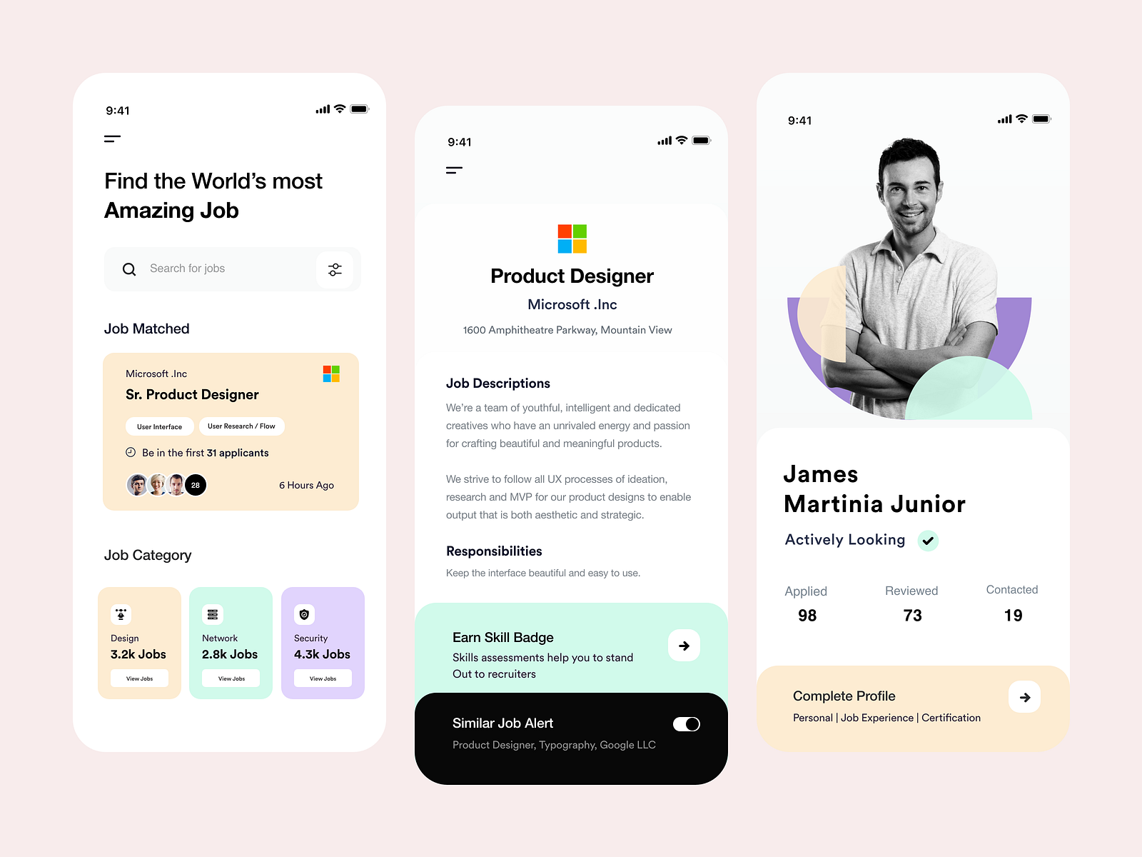 Hiring - Job Search Mobile App Design by Dstudio on Dribbble