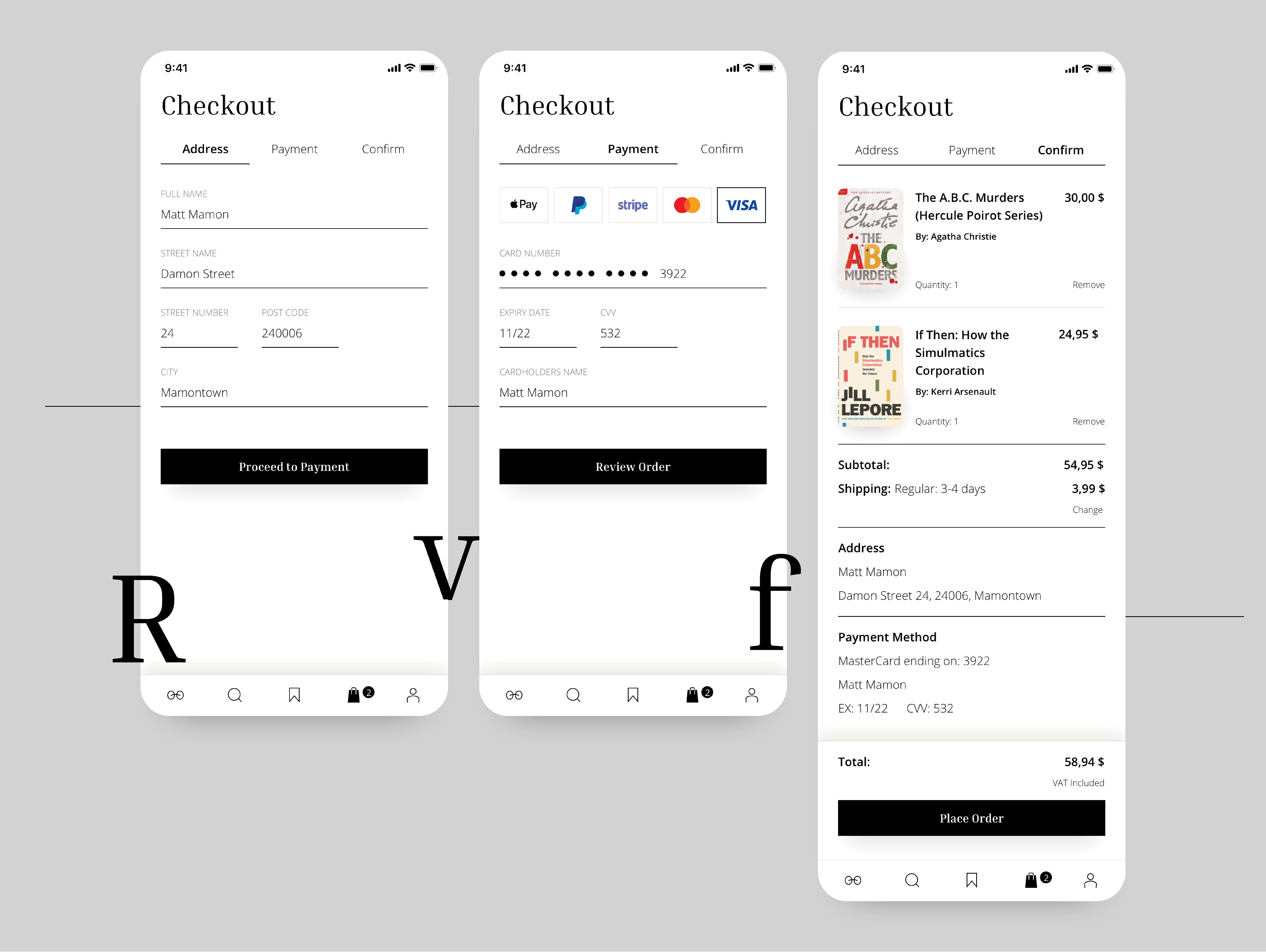 Checkout Flow for an Online Bookstore by Kristine Isahakyan ket:ket on ...