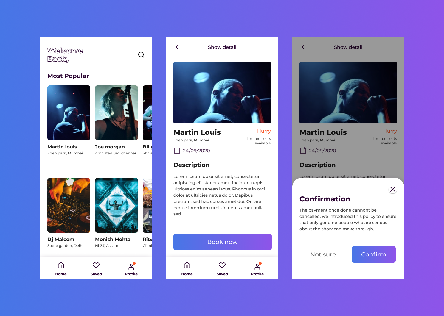 Confirmation modal flow by Akash Sarkar on Dribbble