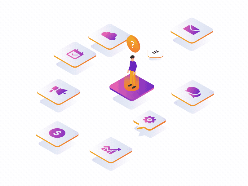 Customer journey illustration gif by GoProtoz - Design Studio on Dribbble