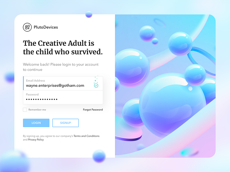 Login UI by Aditya Singh for NICKELFOX on Dribbble