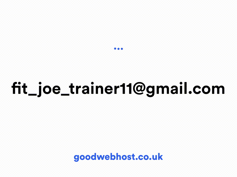 Professional Email Address Animation by The Good Web Host on Dribbble