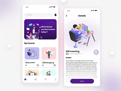 Online learning App by aPurple on Dribbble