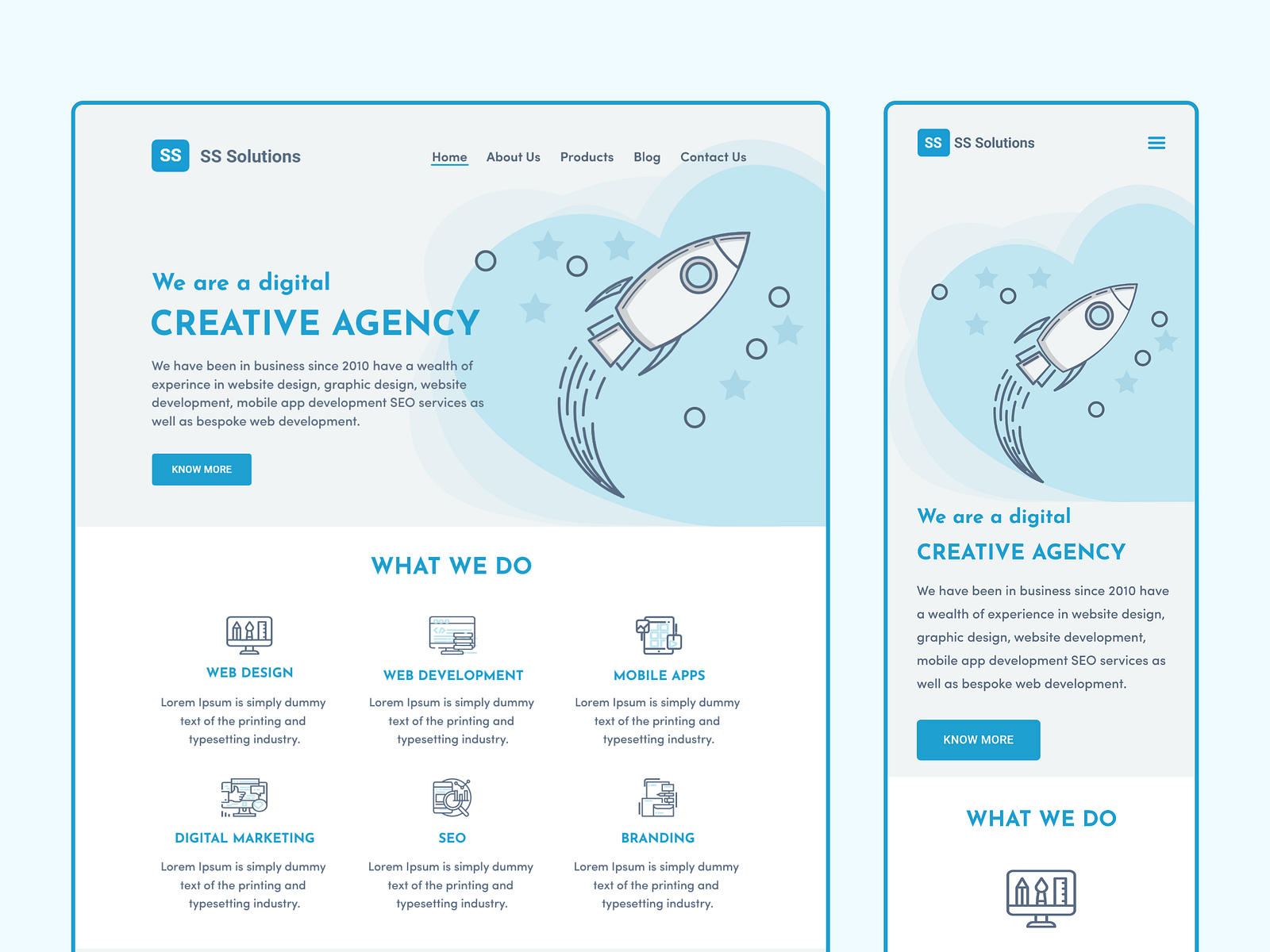 SS Solutions | Landing page by Sujoy Sen on Dribbble