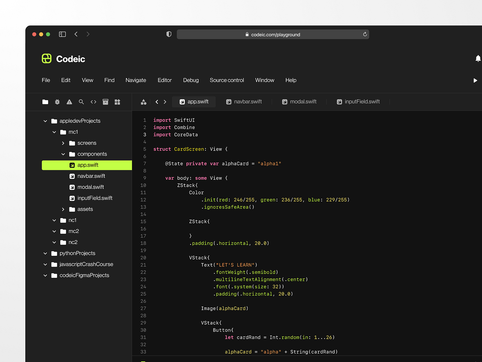 Codeic Coding Playground WebApp by Eric Angelo for Ace Design on Dribbble