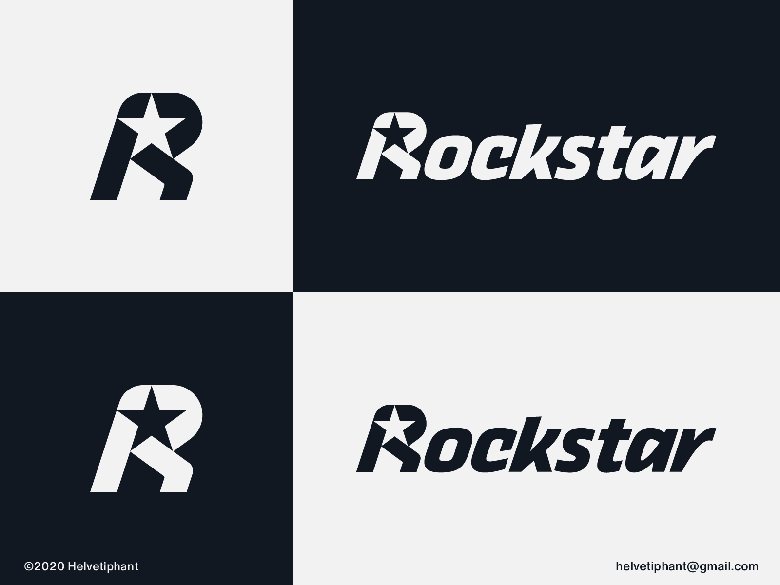 Rockstar - logo concept by Helvetiphant™ on Dribbble