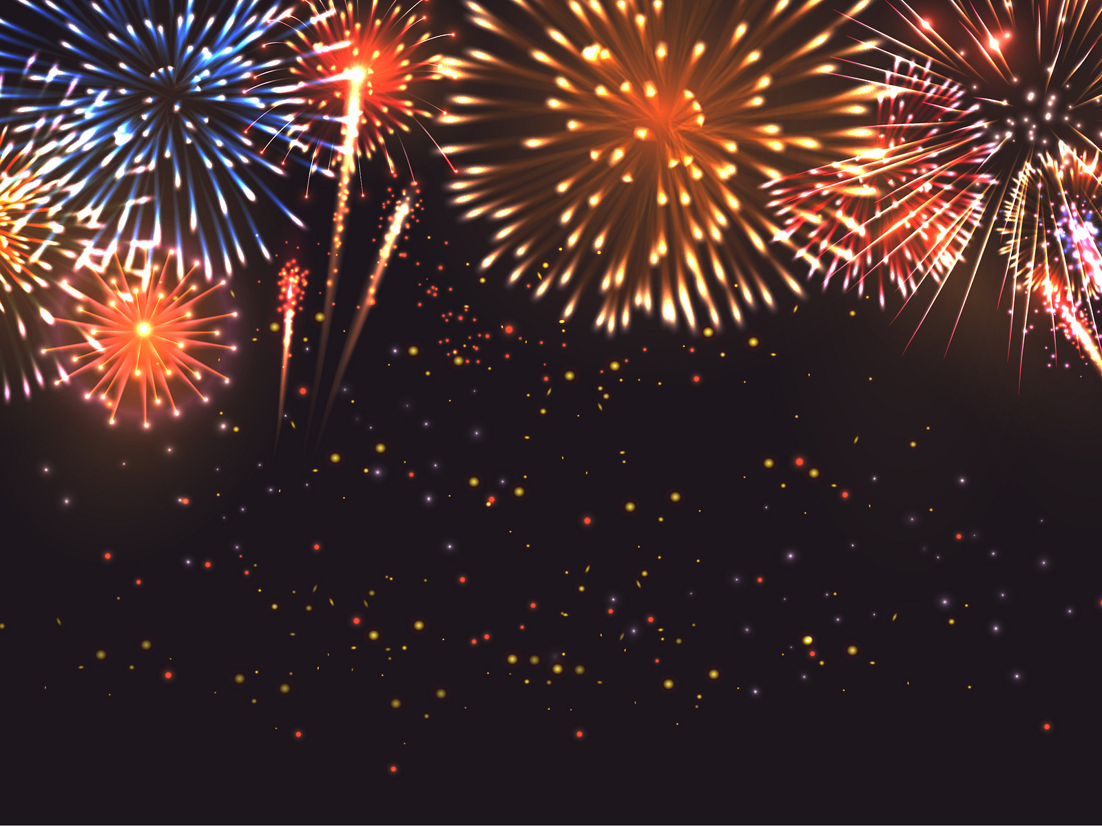 Fireworks composition by Macrovector on Dribbble